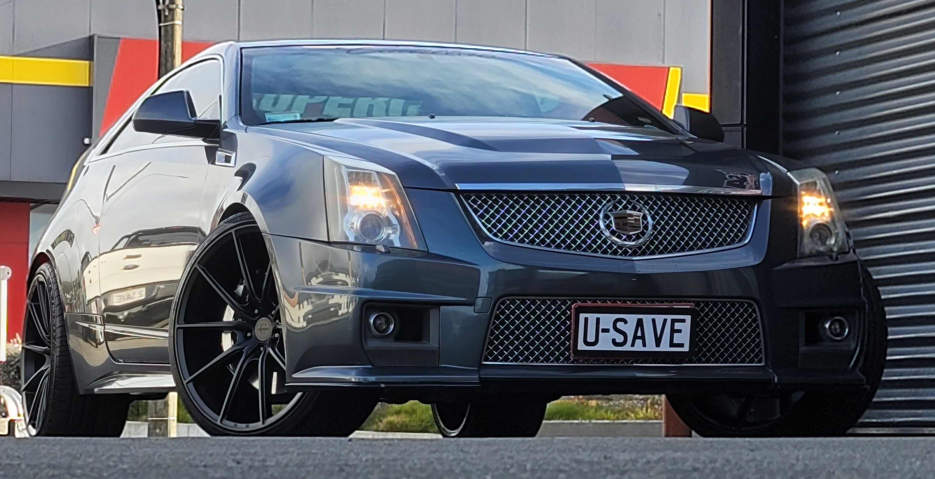 Cadillac CTS V on 22 inch staggered Covert CV6 – BG Marketing