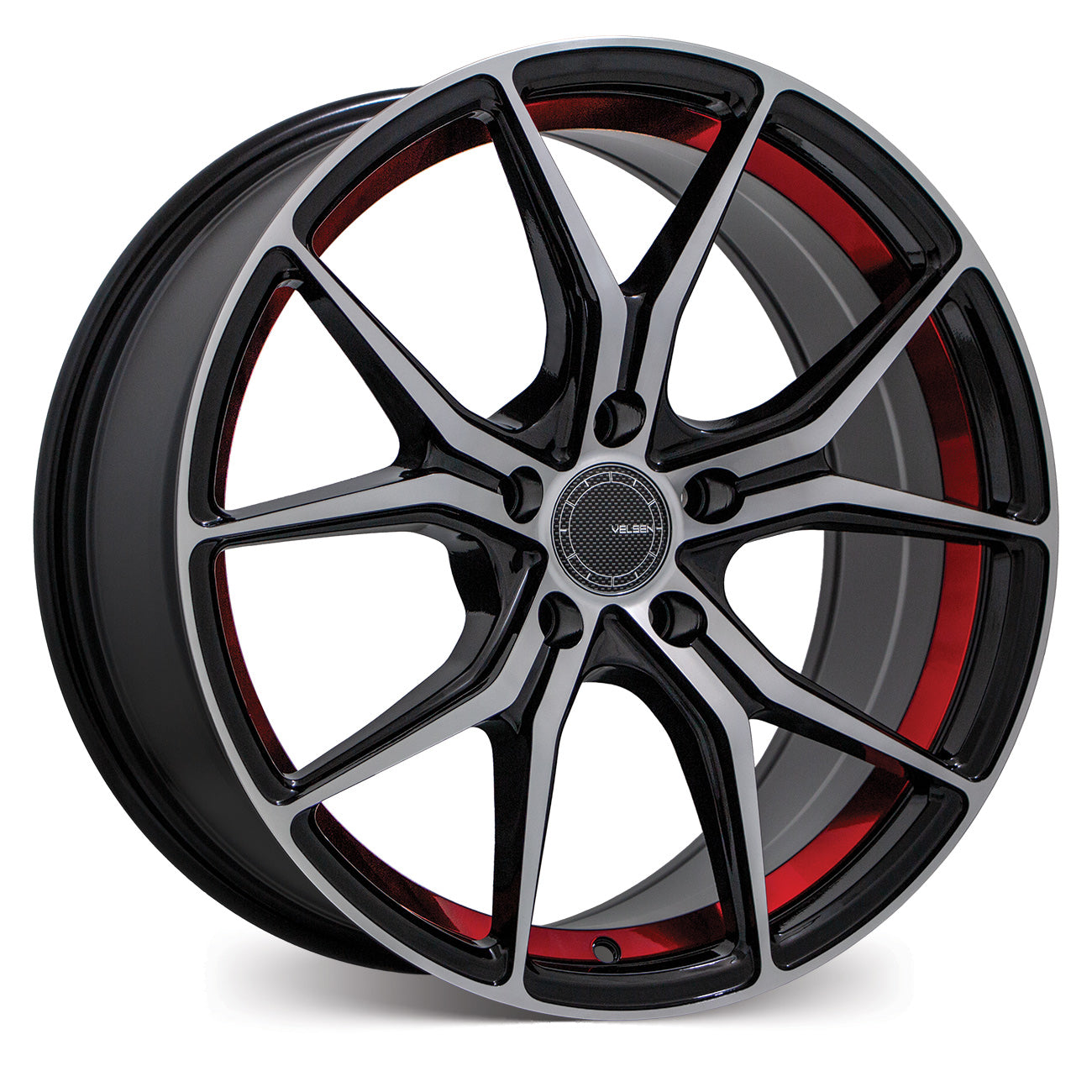BGW COMPTON Gloss Black w/Machined Face & Red Undercut – BG Marketing